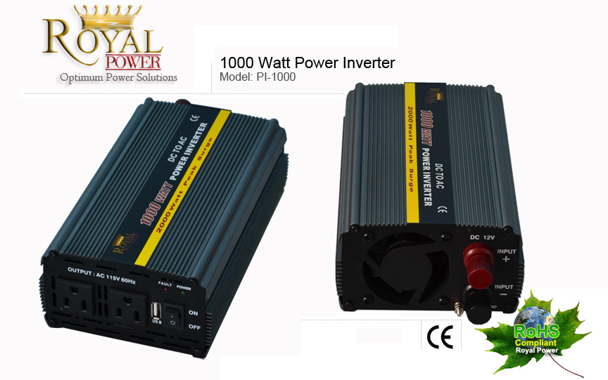 1000 Watt Power Inverter 12 Volt DC To 110 Volt AC | Royal Power